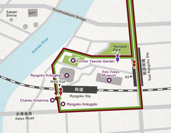Route Map | Ryogoku | The Tokyo Shitamachi Tours Special Site